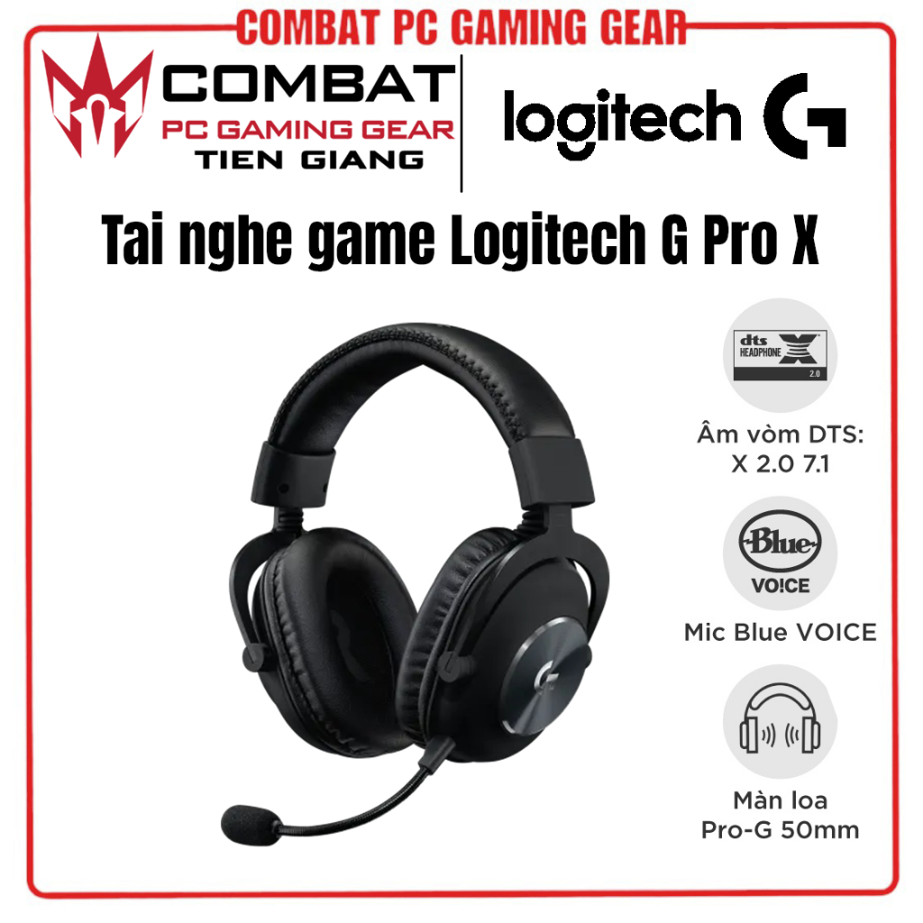 Tai nghe game có dây Logitech G Pro X - Mic Blue Voice, âm thanh vòm ...