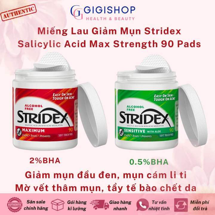 Miếng lau giảm mụn Stridex Maximum hộp 55 miếng | Shopee Việt Nam