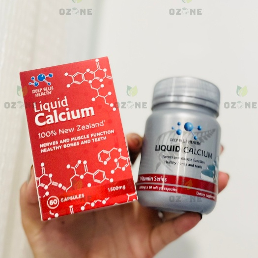 [Chính hãng] Viên Uống Canxi Deep Blue Health Liquid Calcium - Bổ sung Canxi và Vitamin D3 60 ...