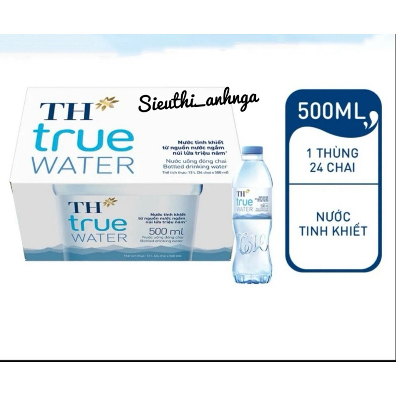 Thùng 24 Chai Nước Suối TH True Water 350ml/500ml | Shopee Việt Nam