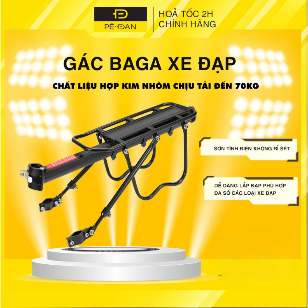 Gác ba ga xe đạp thể thao PÊ ĐAN hợp kim nhôm chắc chắn chịu tải đến 70Kg | Shopee Việt Nam