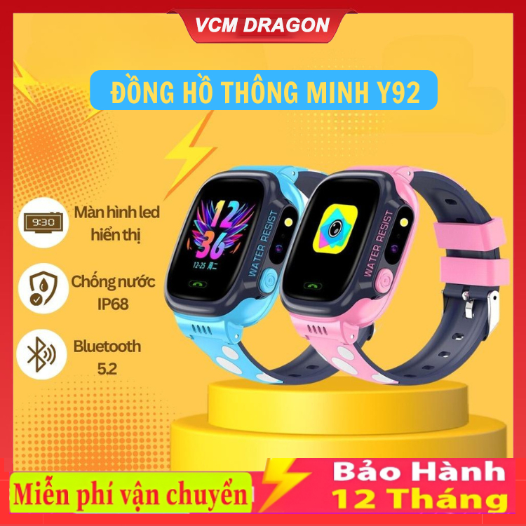 Đồng Hồ Thông Minh Y92 / Q12 Dành Cho Trẻ Em Lắp Sim Nghe Gọi, Định Vị LPS, 4G/WIFI Cảm Ứng ...