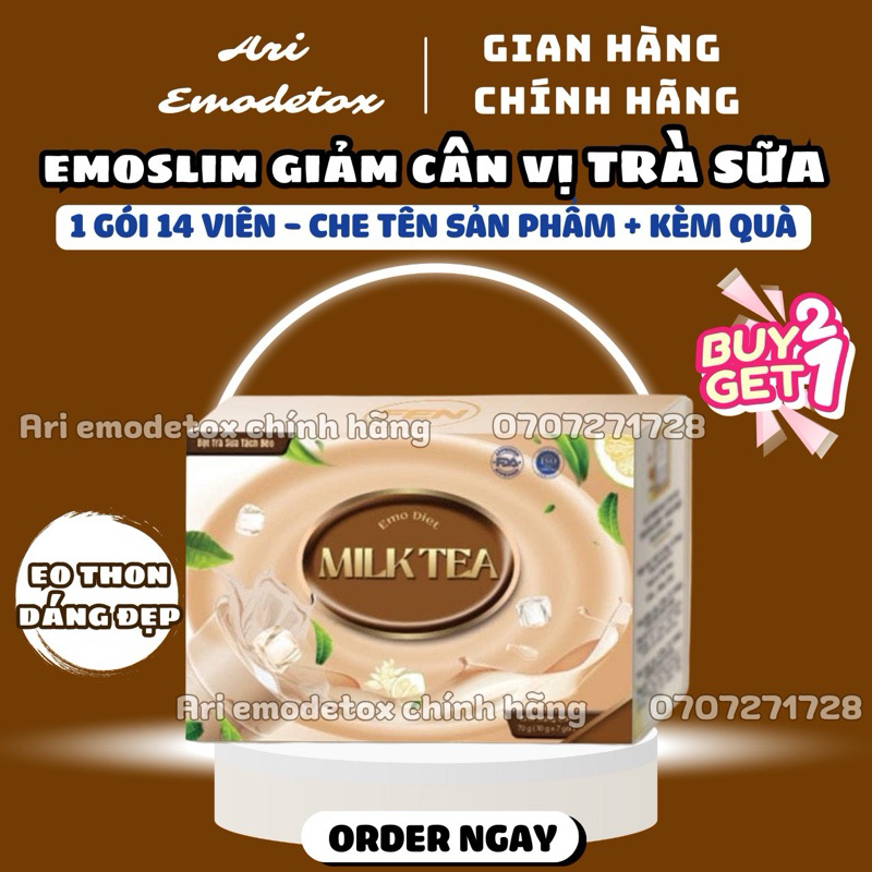 [FREESHIP] Nước Uống Giảm Cân Emo Milk Tea - EmOslim chính hãng - Kèm ...