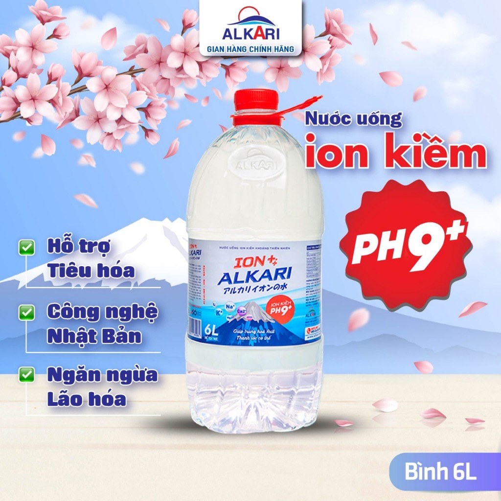 Nước iOn Kiềm Alkari Chính Hãng ph9+ Bình 6L | Shopee Việt Nam