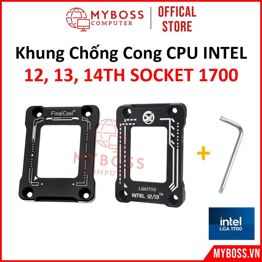 Khung Chống Cong CPU Intel Gen 12th/ 13th/ 14th, LGA1700, Có Đệm Cao Su ...