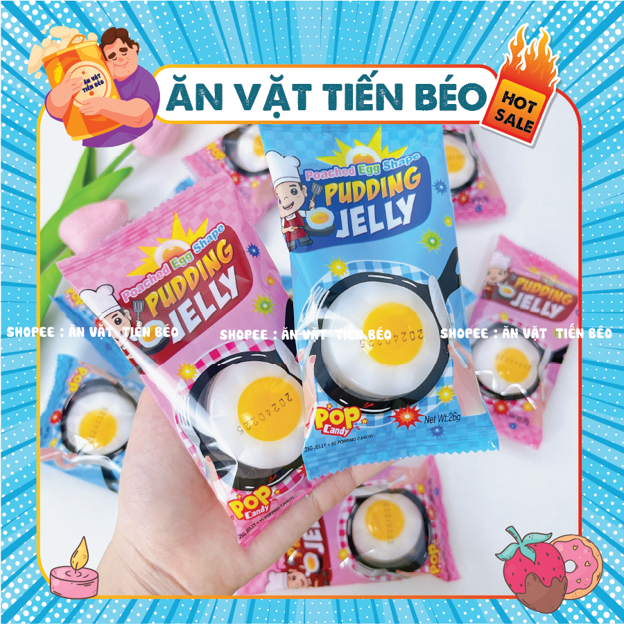 Thạch Pudding Hình Trứng Ốp La Kèm Kẹo Nổ – Poached Egg Shape Pudding ...