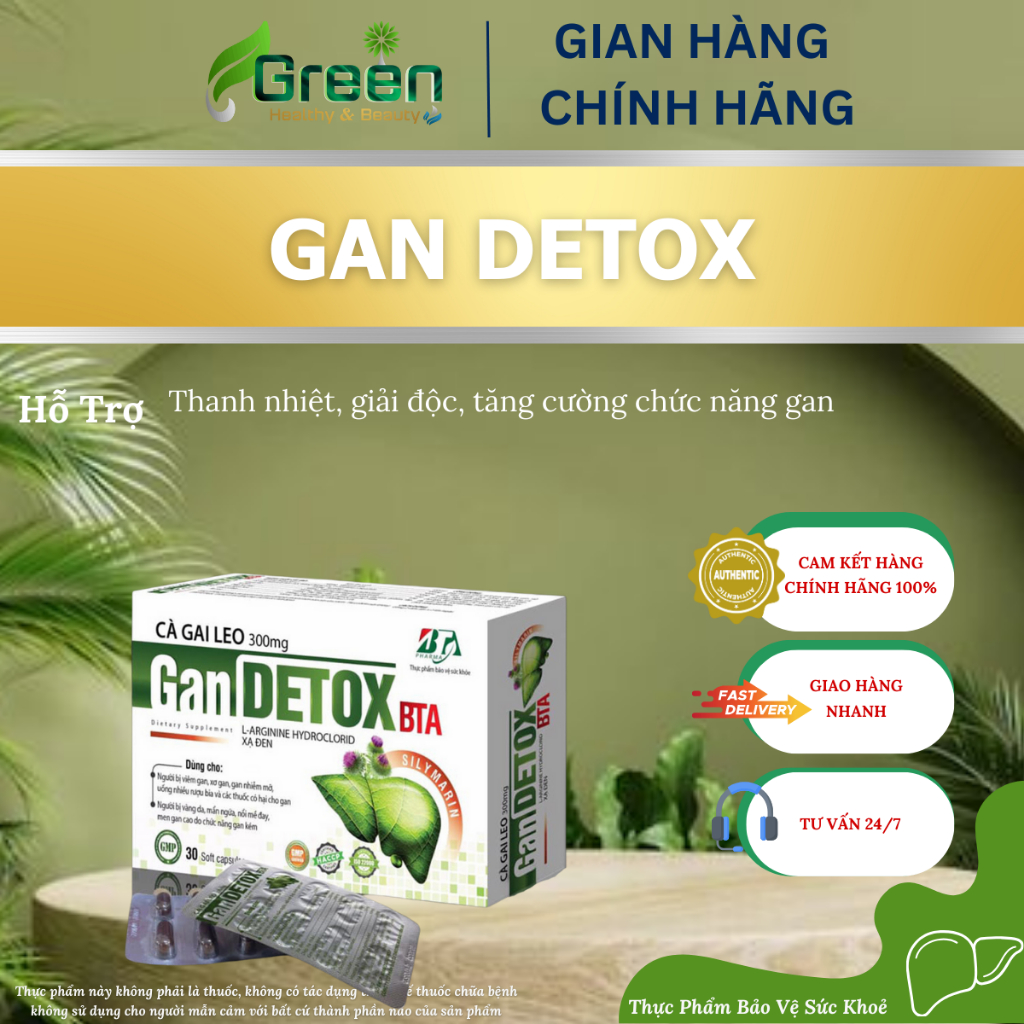 [TPBVSK] GAN DETOX - Hỗ Trợ Tăng Cường Chức Năng Gan (H/30 viên ...