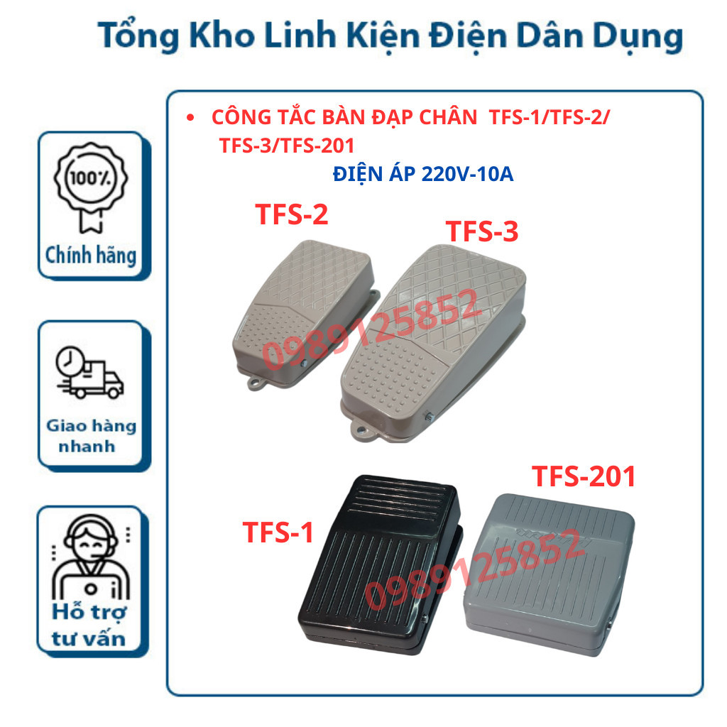Công tắc đạp FS-01,TFS-201, FS 3, FS2 ,bàn đạp máy may, máy công cụ, cơ khí chống trượt với vỏ ...