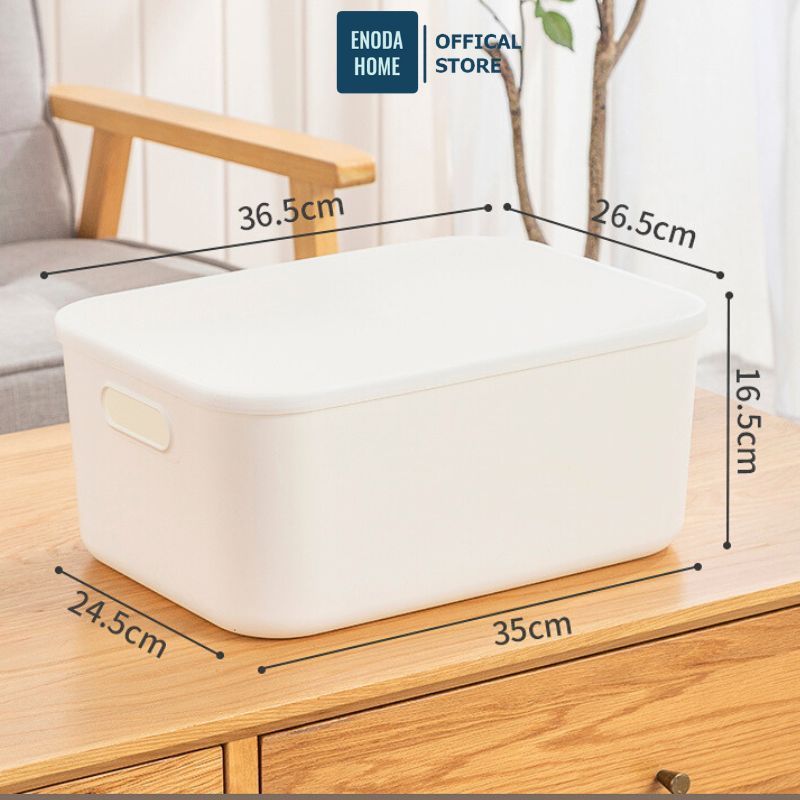 Hộp Đựng Đồ ENODA HOME Có Nắp Màu Trắng, Hộp Nhựa Đựng Đồ Chơi, Đựng Phụ Kiện Đa Năng Q030 ...