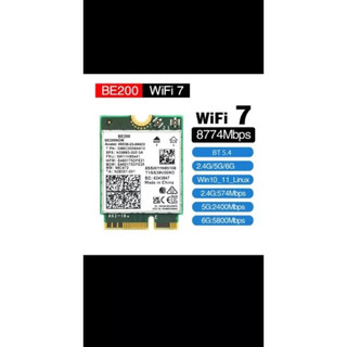 Card wifi 7 intel BE200 Be200ngw hỗ trợ 2.4ghz 5ghz 6ghz kèm Bluetooth ...