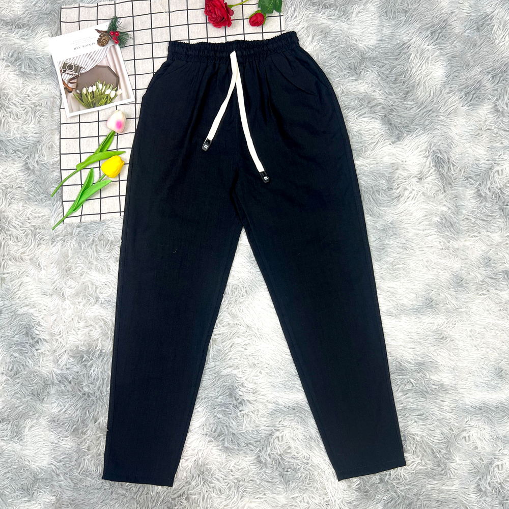 Quần đũi Dáng Dài Lưng Thun Có Dây Rút Quần Trơn Nhiều Màu Shopee 7133