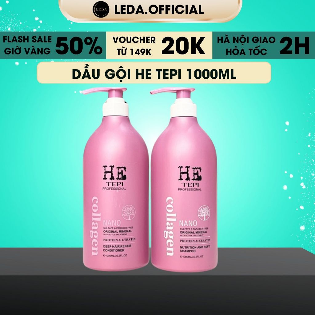 Dầu Gội HE TEPI phục hồi hư tổn cho da đầu dầu bết, ngăn gàu, dầu gội ...