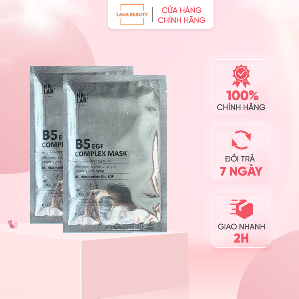 Mặt nạ Mask B5 kr.lab B5 niacinamide EGF complex mask giúp cấp ẩm dưỡng ...