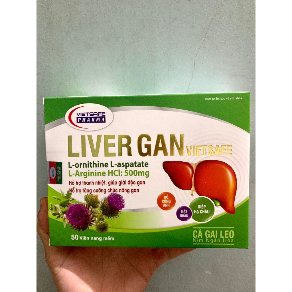 Giải độc gan, mát gan LIVER GAN VIETSAFE hộp 50 viên giúp bảo vệ và ...