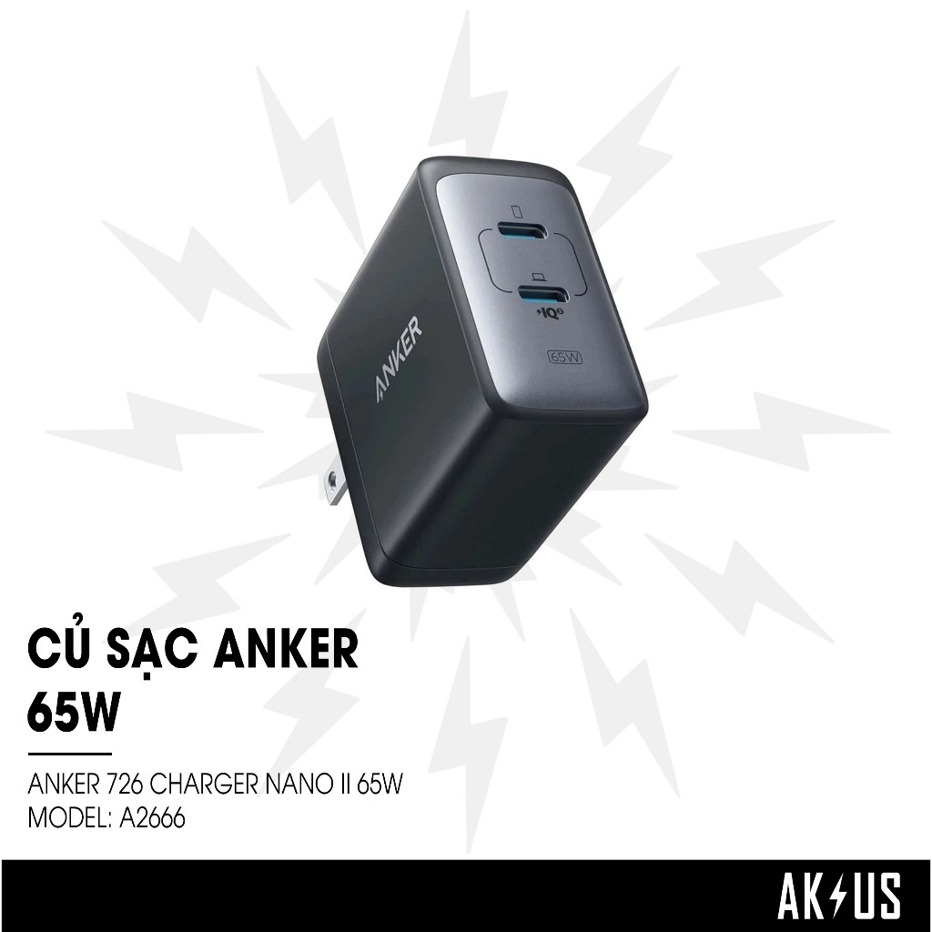 Củ Sạc Anker 726 Charger (Nano II) 65W - A2666 | Shopee Việt Nam