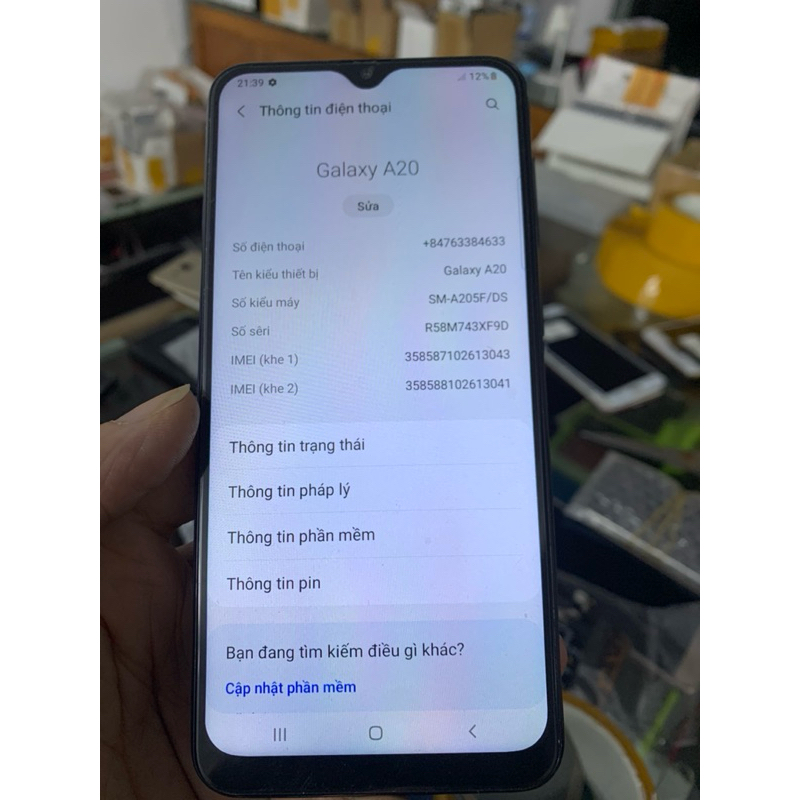 điện thoại samsung galaxy A20 ram 3 32g pin 4000mah sạc nhanh | Shopee ...