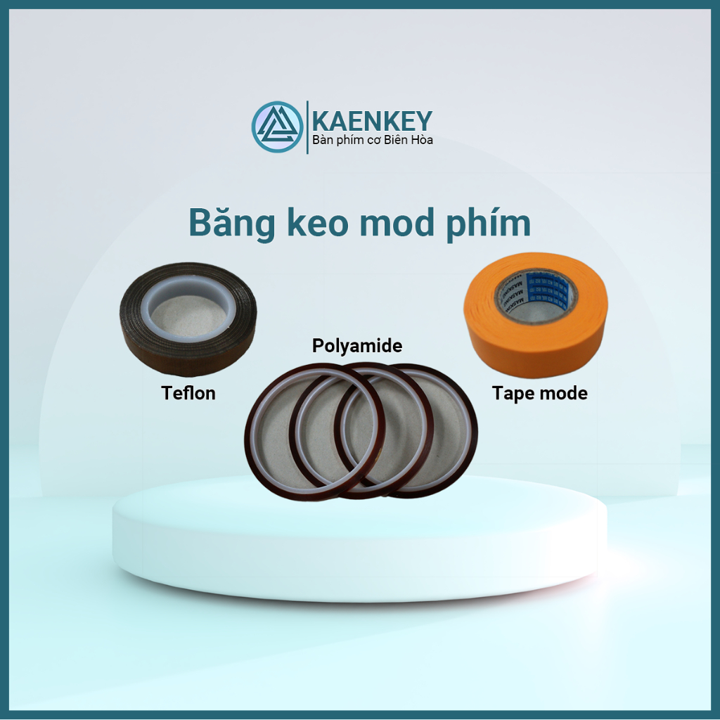 Băng keo mod phím: teflon/ptfe, polymide/tan/chịu nhiệt, tape-mod/chặn ...