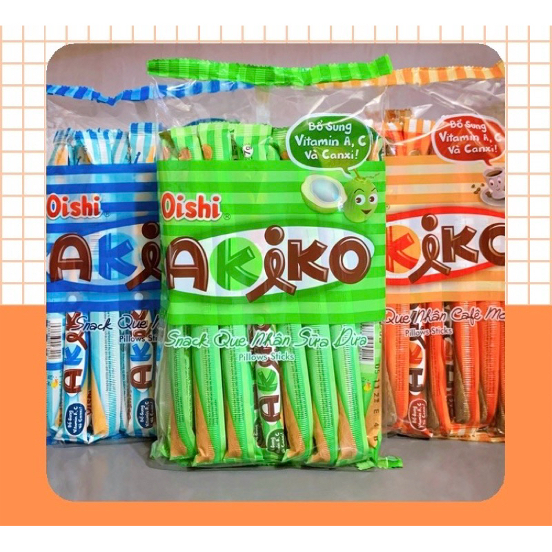 Snack Que Nhân Sữa AKIKO ( 8g x 20goi) | Shopee Việt Nam