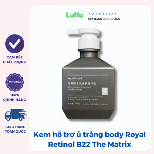 Kem Ủ Trắng Body Body Royal Retinol B22 The Matrix 200g, kích trắng da mềm mịn mờ thâm ngừa lão ...