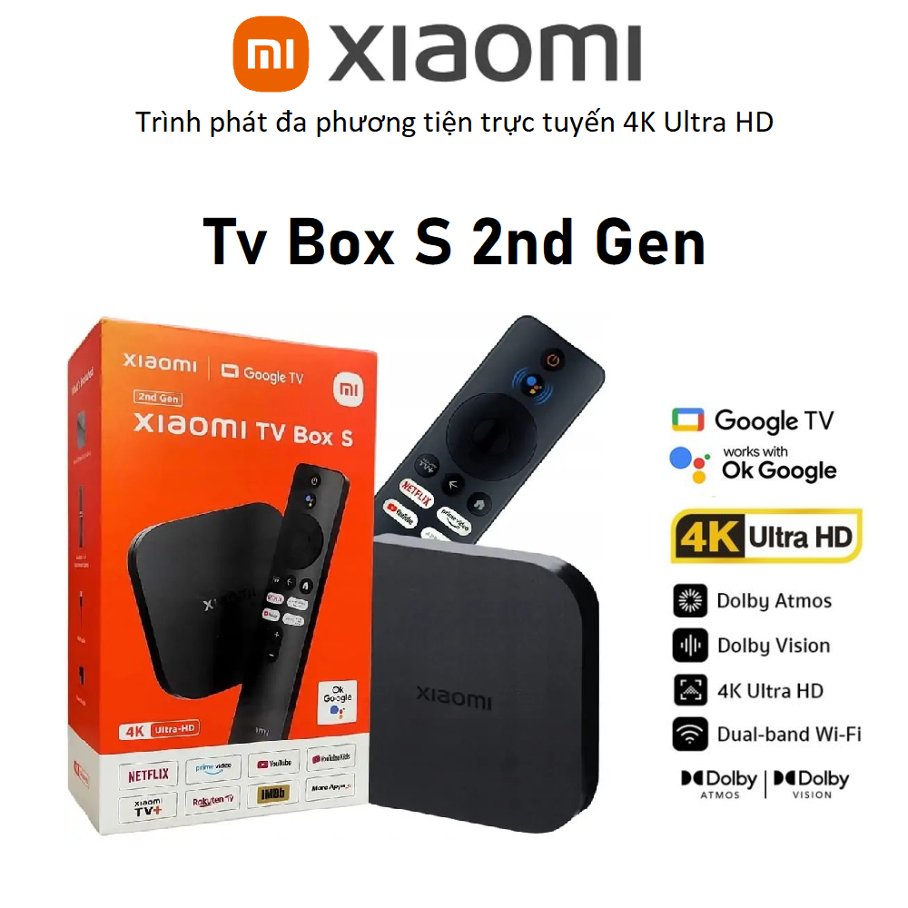 Xiaomi Tv Box S Gen 2 4K Ultra HD Google TV - Hàng Chính hãng Digiworld ...