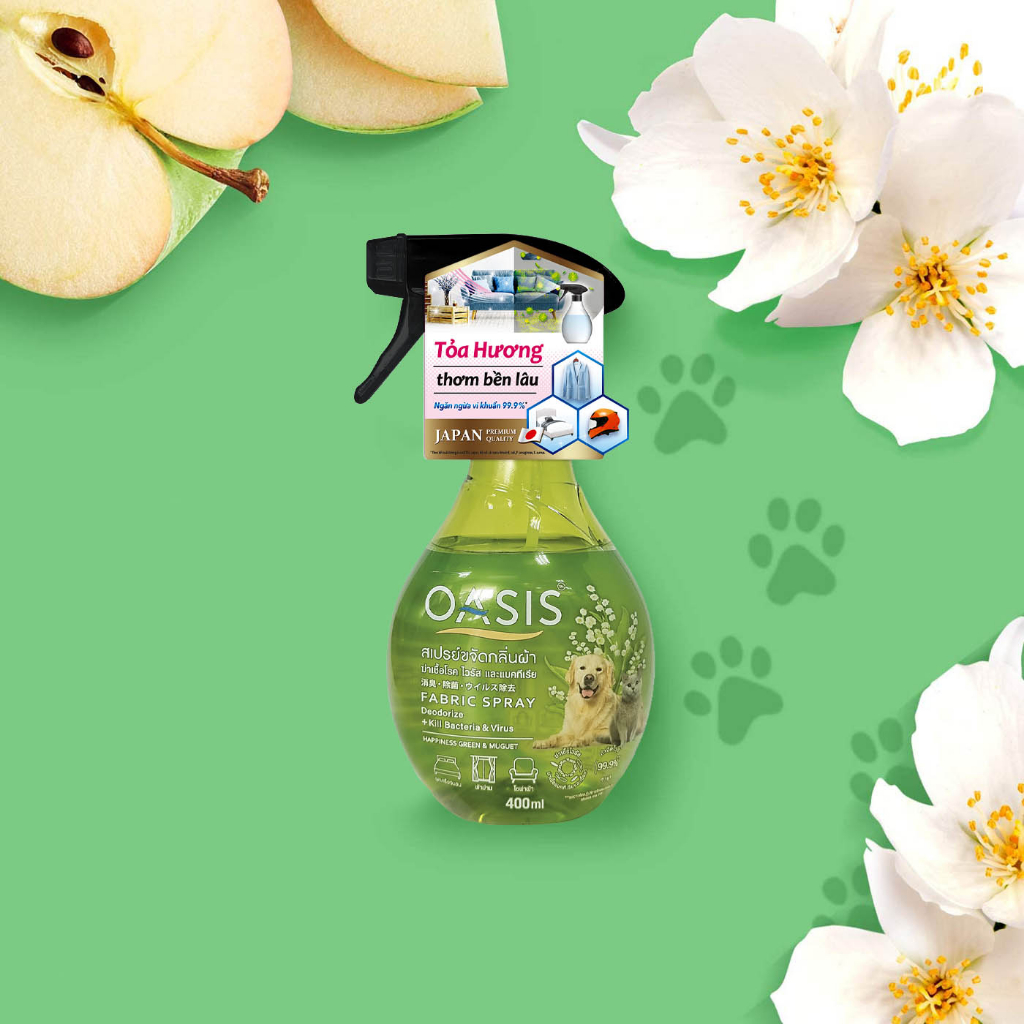 Oasis Fabric Spray Xịt Khử Mùi, Diệt Khuẩn, Hương Thơm Bền Lâu, An Toàn ...