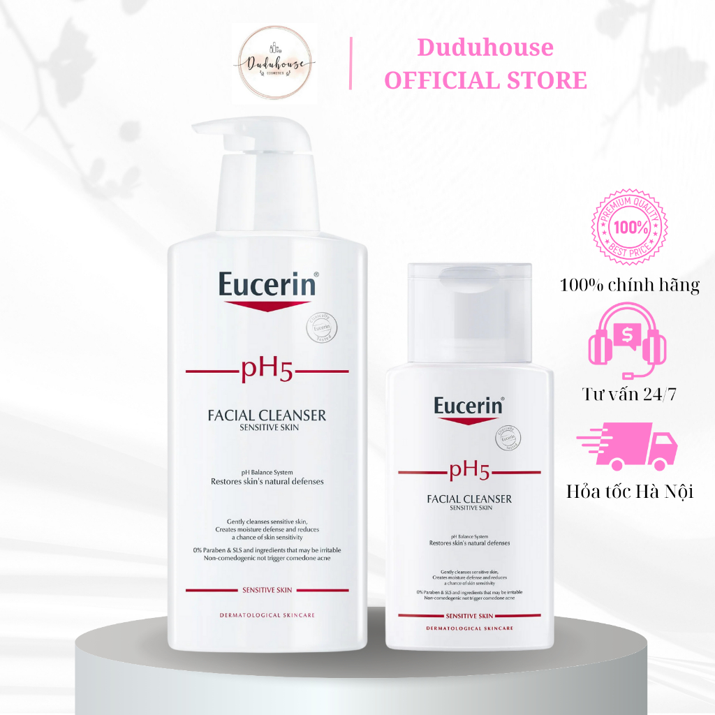 Sữa rửa mặt Eucerin Facial Cleanser PH5 Sensitive Skin Cho Da Nhạy Cảm ...