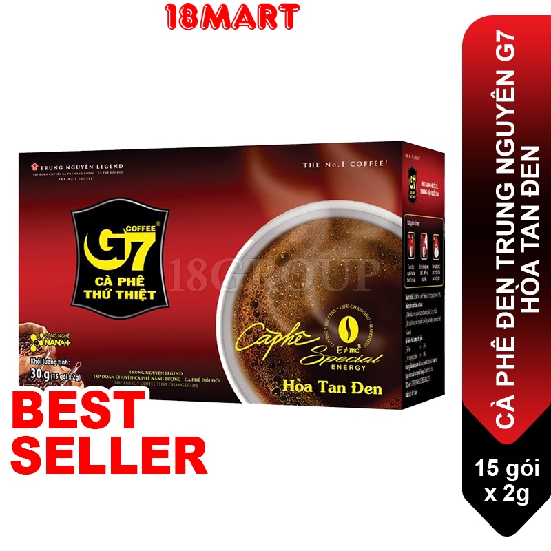 Cà phê đen không đường hoà tan G7 hộp 30g (15 gói x 2g) | Shopee Việt Nam