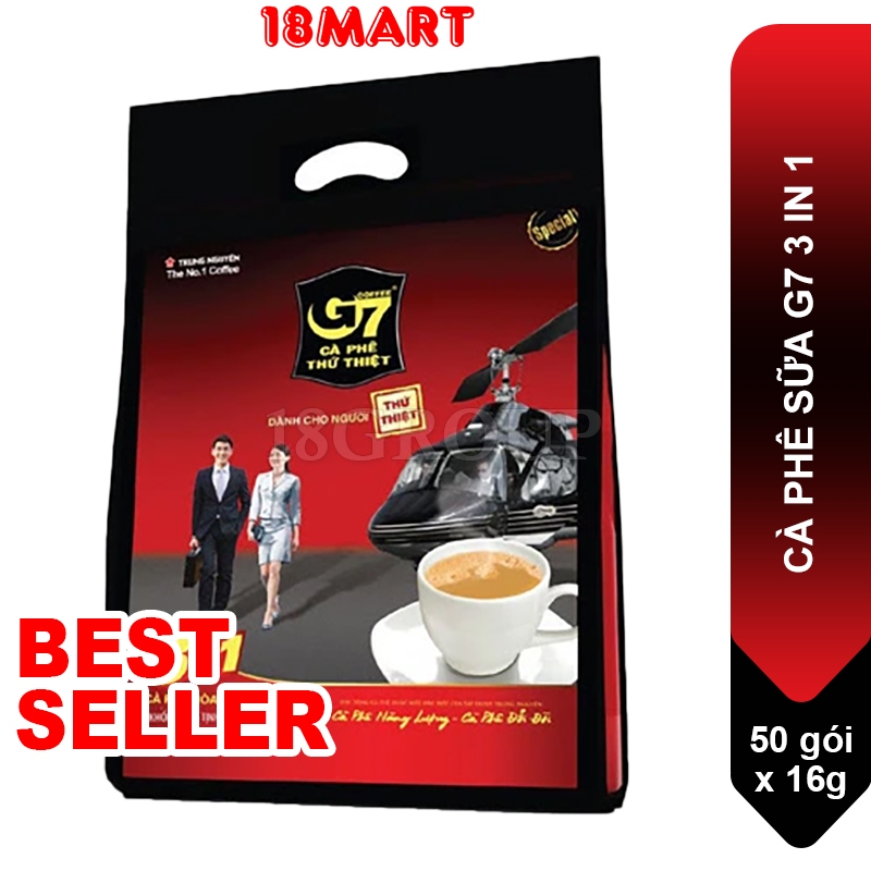 Cà phê sữa G7 3 in 1 bịch (50gói x 16g) | Shopee Việt Nam