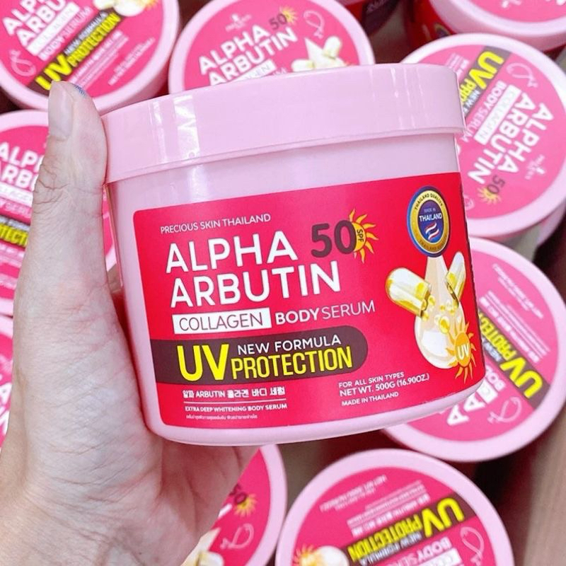 Kem Dưỡng Trắng Chống Nắng Toàn Thân Alpha Arbutin Collagen SPF50 New UV Cream Protection 500ml ...