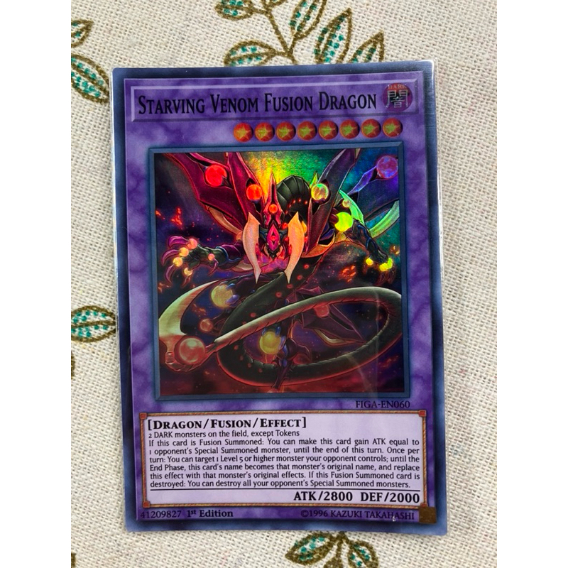 [LiLy_Yugioh] Lá bài Starving Venom Fusion Dragon - RA04-EN272 - Platinum Secret Rare 1st ...