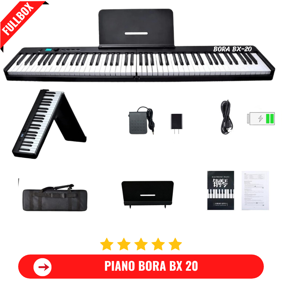 Đàn Piano Điện Bora BX 20 Gấp Gọn 2024 - 88 Phím Nặng Cảm Lực - Kết Nối ...