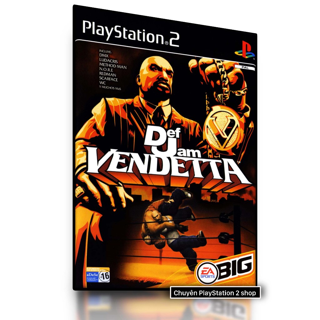 Đĩa game PS2, Def Jam Vendetta (hành động, đối kháng) cho máy game PS2 ...