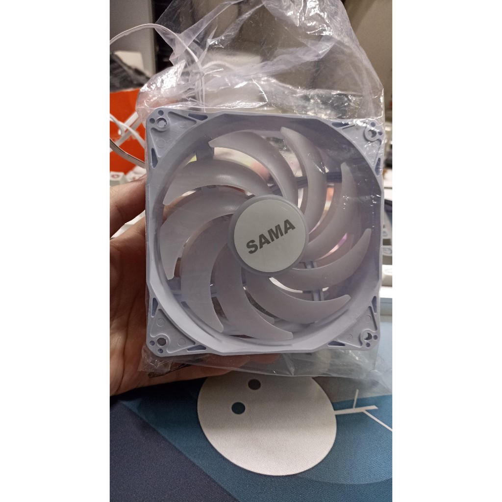 Combo 3 Fan case SAMA (Màu trắng) | Quạt 120mm | Có đèn RGB | Shopee ...