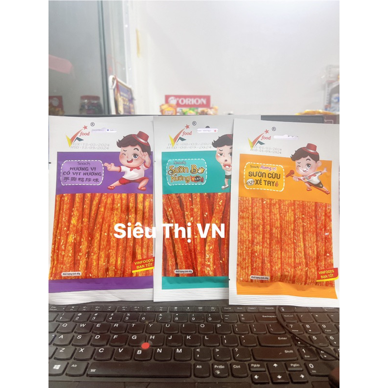 Combo 10 gói cay cay snack sườn bò nướng, cổ vịt nướng, sườn cừu xé cay ...