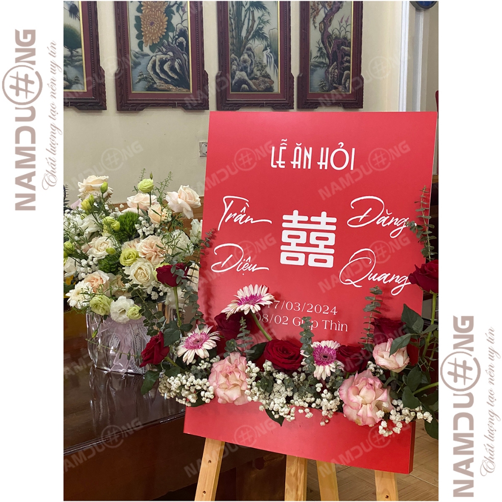 [Hoả Tốc 2H] Bảng Welcome Cắm Hoa Trang Trí Tiệc Cưới, Dạm Ngõ, Ăn Hỏi ...