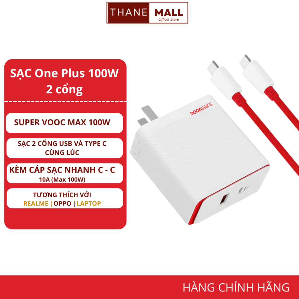 Bộ sạc Oneplus 100W 2 cổng sạc nhanh cùng lúc 2 thiết bị hàng chuẩn chính hãng full box | Shopee ...