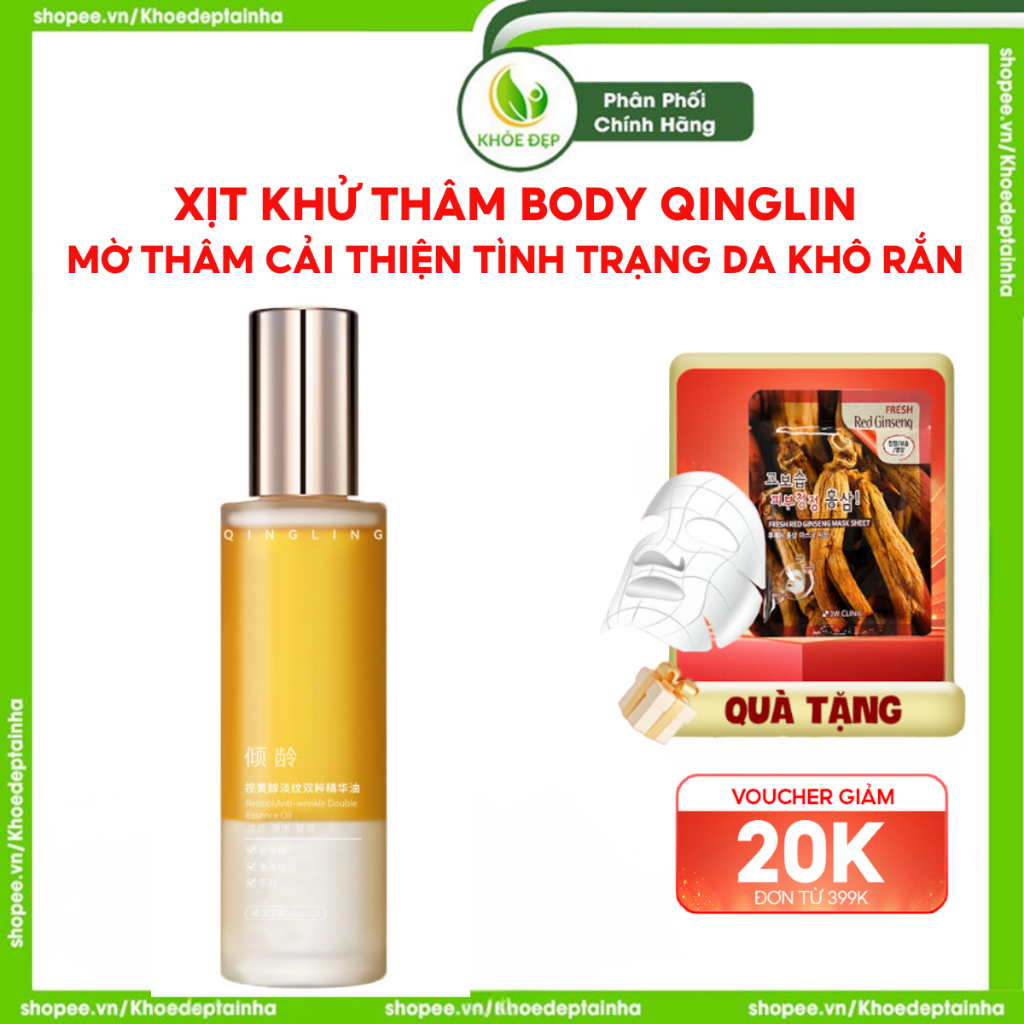 Xịt khử thâm body Qinglin, cải thiện tình trạng thâm đen do côn trùng ...