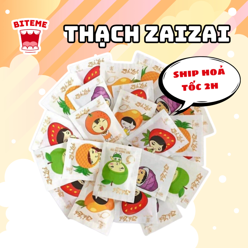 500G Kẹo Thạch Zai Zai Hương Vị Trái Cây, Kẹo Thạch Zaizai, Thạch Rau Câu 6 hương vị giải nhiệt ...