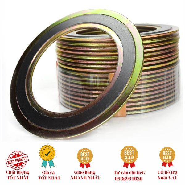 Gioăng Chì PN16/ PN10 | 3 Vành Size DN25 ; DN40 ; DN50 (Spiral Wound ...