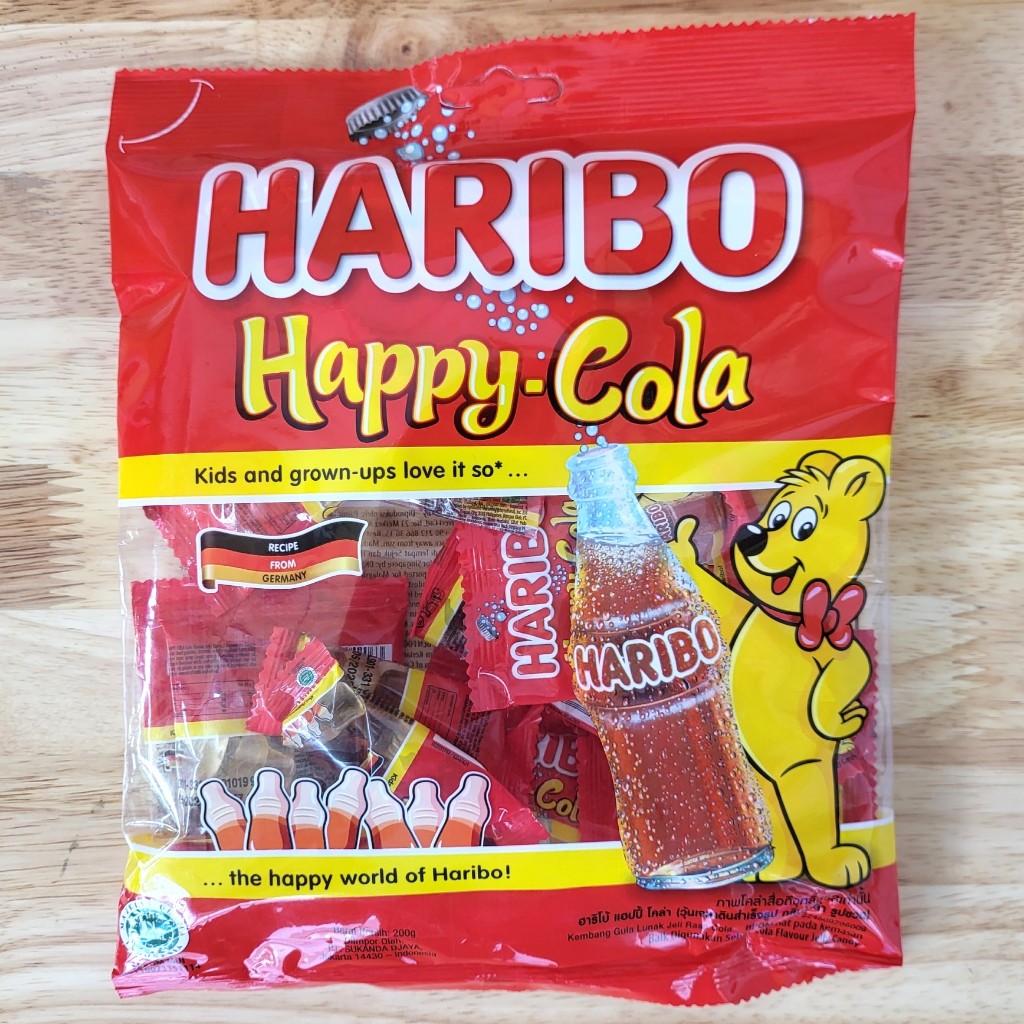 HARIBO [gói ĐỎ 200g / 16 gói] KẸO DẺO HƯƠNG COLA TỰ NHIÊN [TURKEY ...