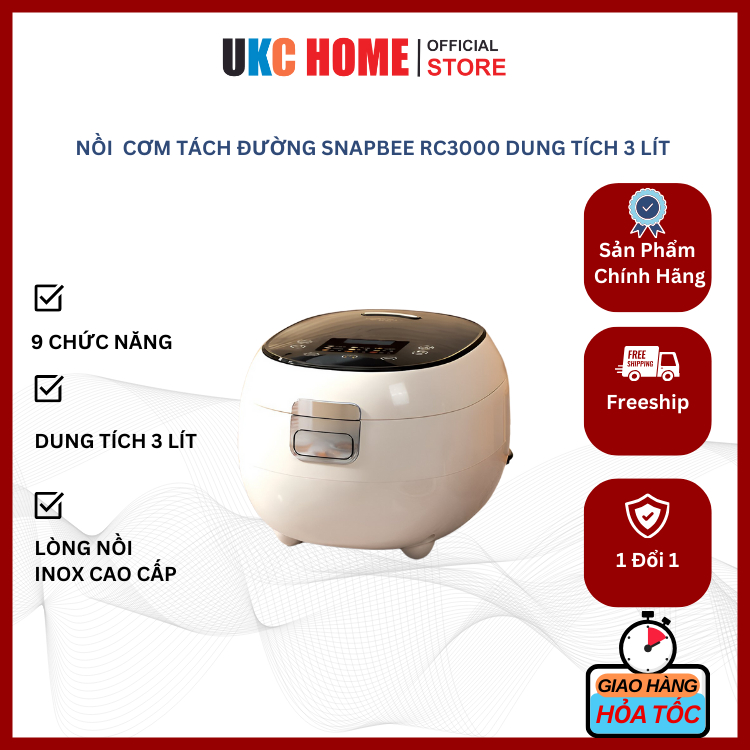 Nồi Cơm Điện Đa Năng - Nồi cơmTách Đường Snapbee RC3000 Dung Tích 3 Lít ...