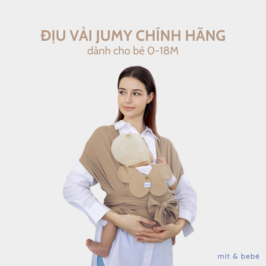 [CHÍNH HÃNG_HOẢ TỐC] Địu vải Jumy's cho bé sơ sinh đến 18 tháng, địu em bé thoáng mát, địu bé sơ ...