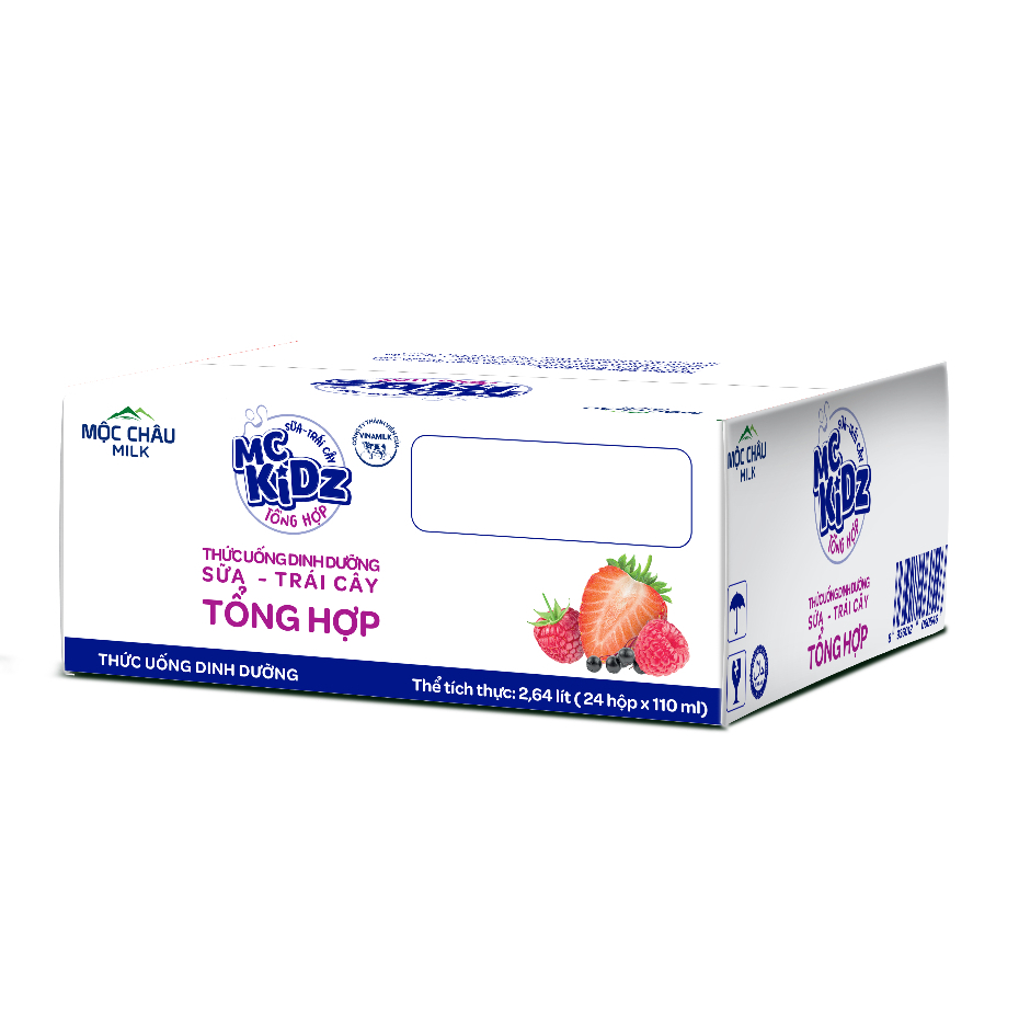 Sữa Trái cây MC Kidz Vị Trái cây Tổng hợp (110mlx24) Thùng 24 hộp ...