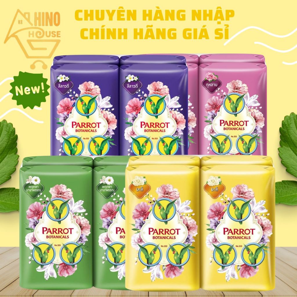 Lốc 6 Cục Xà Bông Con Vẹt Parrot Chiết Xuất Từ Thiên Nhiên - Thái Lan ...