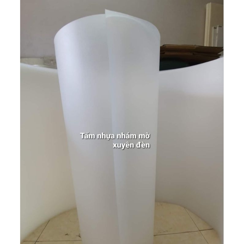 (90cm×200cm)Tấm nhựa mờ PP - Xuyên Đèn- Tản sáng. 2 Mặt nhám. Dầy 5zem ...