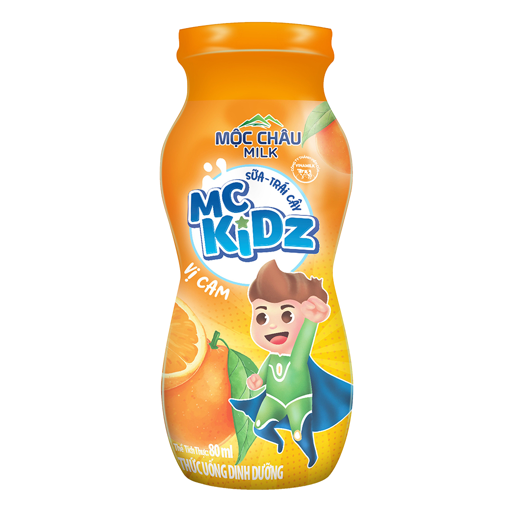 Sữa trái cây MC Kidz Vị Cam 80ml (6 chai x 80ml) Lốc 6 chai | Shopee ...