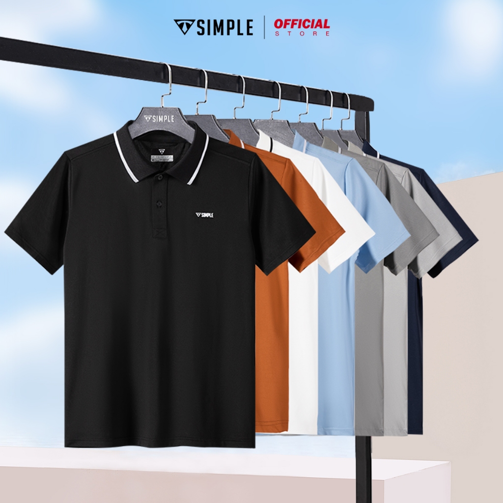 [25.6 MUA 4 GIẢM 40%] Áo thun polo nam TSIMPLE có cổ ngắn tay vải ...