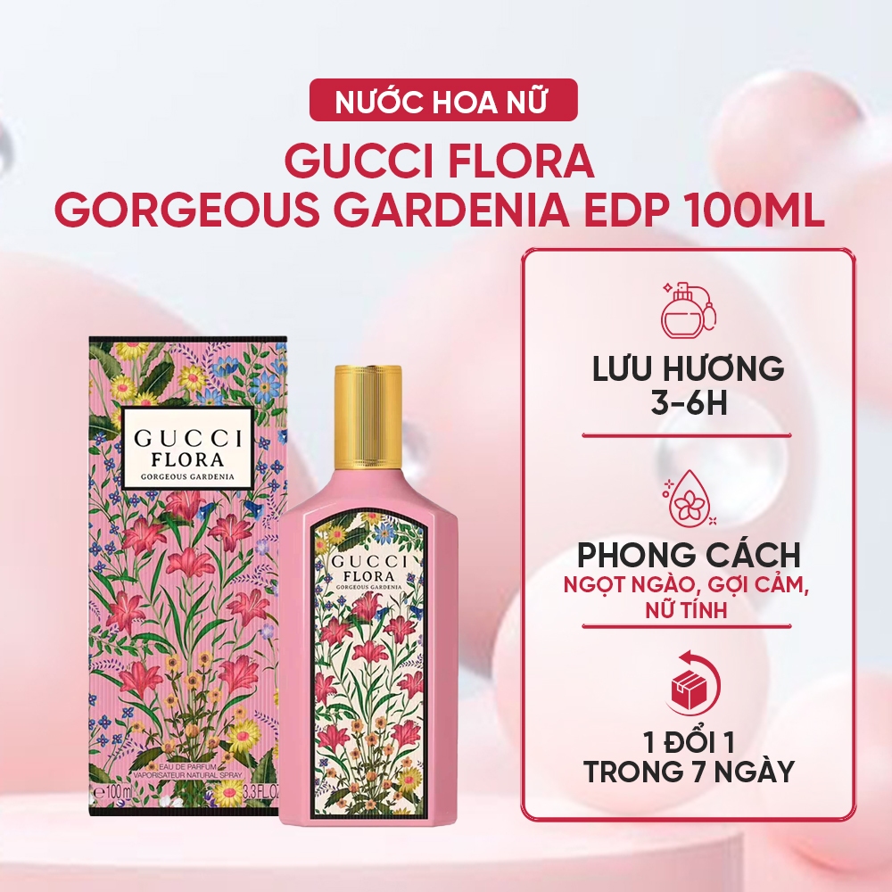 Nước Hoa Nữ Gucci Flora Gorgeous Gardenia, Jasmine EDP 100ml - Hương ...