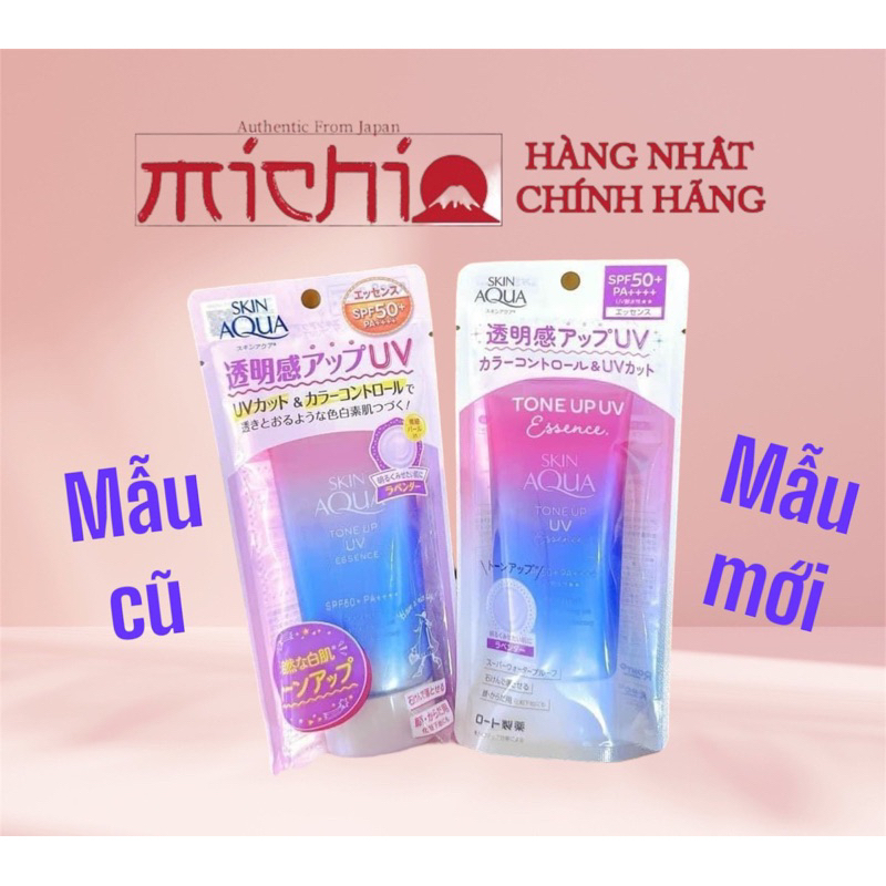 Kem chống nắng nâng tông Rohto Skin Aqua Tone Up UV SPF 50+/PA++++ (màu tím nội địa 80g ...