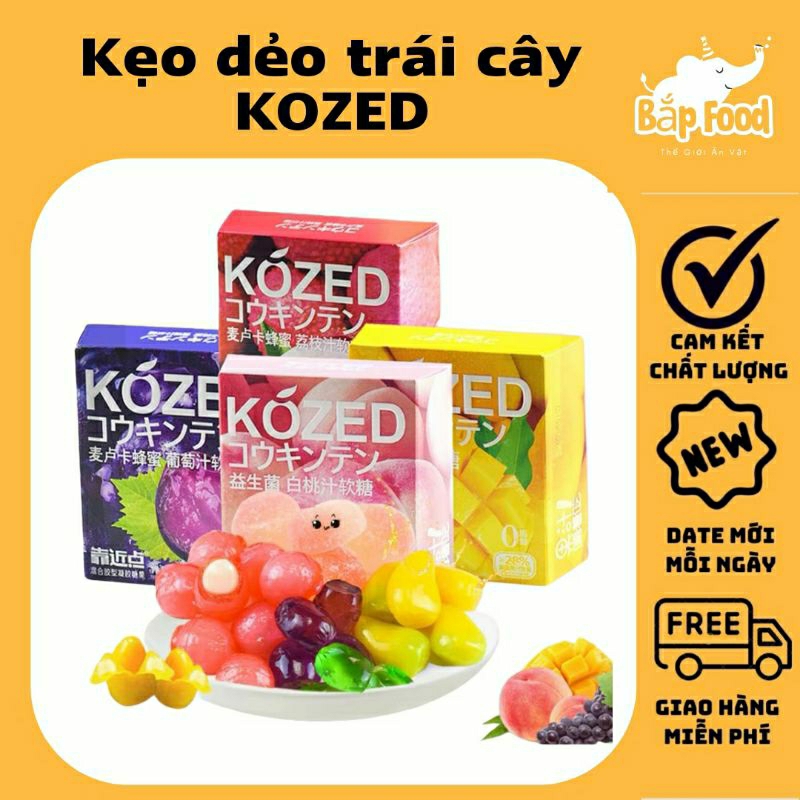 Kẹo dẻo lột vỏ KOZED từ nước ép trái cây 70g | Bắp Food | Shopee Việt Nam